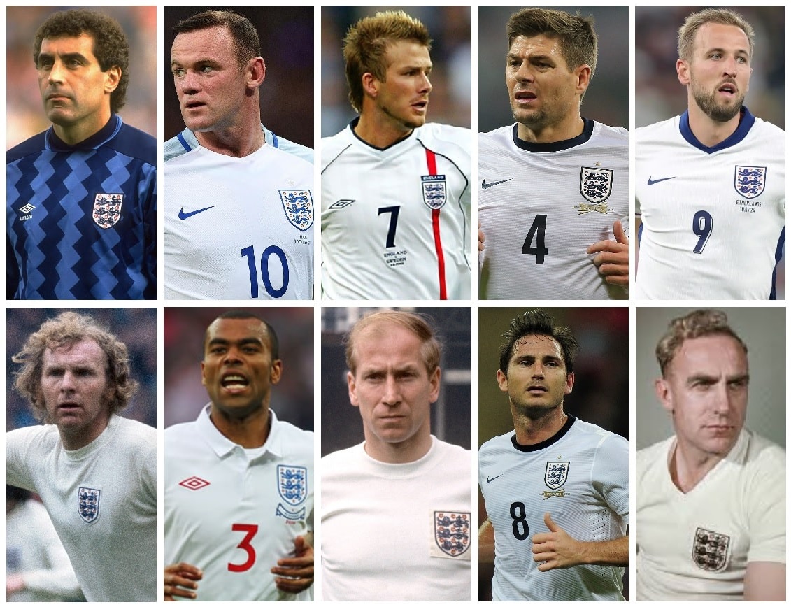 England Football Players Appearances Goals - My Football Facts